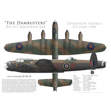 Lancaster Mk III, S/L "Les" Munro, No 617 Squadron RAF, Operation ...