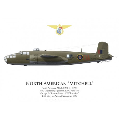 Mitchell Mk III, No 342 (French) Squadron, Royal Air Force, 1945 ...
