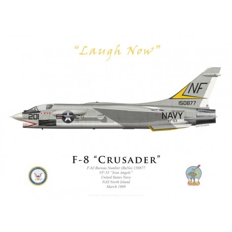 F-8J Crusader, VF-53 “Iron Angels”, NAS North Island, 1969 - Bravo ...