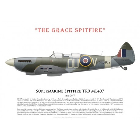 Spitfire TR9 ML407, "The Grace Spitfire", July 2017 - Bravo Bravo Aviation