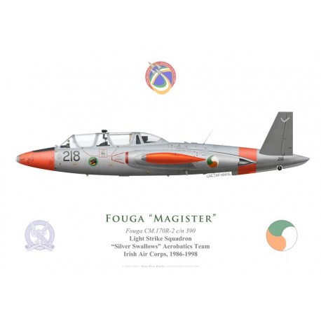 Fouga Magister, Patrouille acrobatique “Silver Swallows”, Irish Air ...