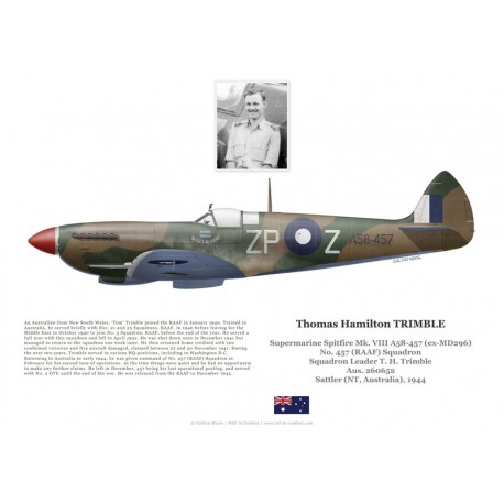 S/L Thomas Trimble, Spitfire Mk VIII A58-457, No 457 Squadron RAAF ...