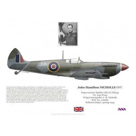 W/C John Nicholls, Spitfire Mk IX NH533, No 245 Wing RAF, 1945 - Bravo ...