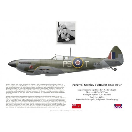 G/C Percival Turner, Spitfire Mk XVI TB300, No 127 (RCAF) Wing, 1945 ...