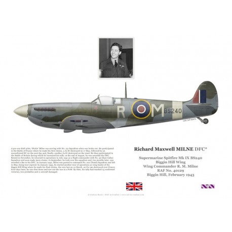 W/C Richard Milne, Spitfire Mk IX BS240, Biggin Hill Wing, 1943 - Bravo ...