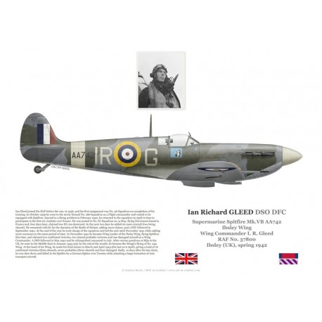 W/C Ian R. Gleed, Spitfire Mk Vb AA742, Ibsley Wing, 1942 - Bravo Bravo ...