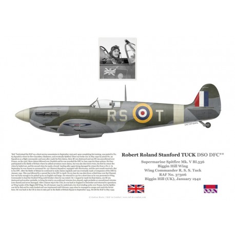 W/C Robert Stanford Tuck, Spitfire Mk Vb BL336, Biggin Hill Wing, 1942 ...