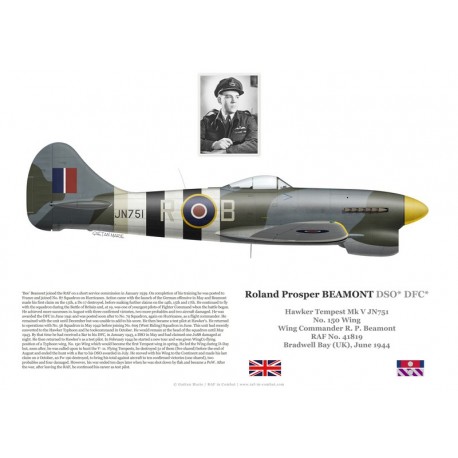 W/C Roland Beamont, Tempest Mk V JN751, No 150 Wing RAF, June 1944 ...