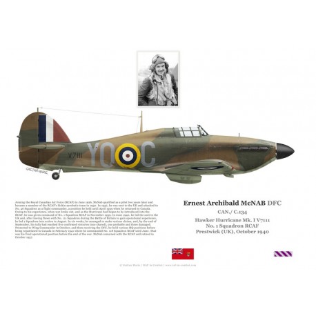 Ernest McNab, Hurricane Mk I V7111, No 1 Squadron RCAF, 1940 - Bravo ...