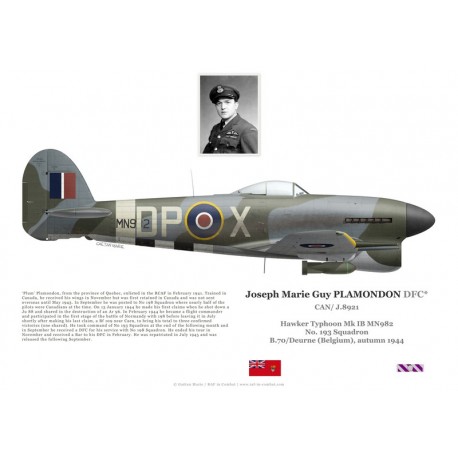 Joseph Plamondon, Typhoon Mk IB, No 193 Squadron RAF, 1944 - Bravo ...