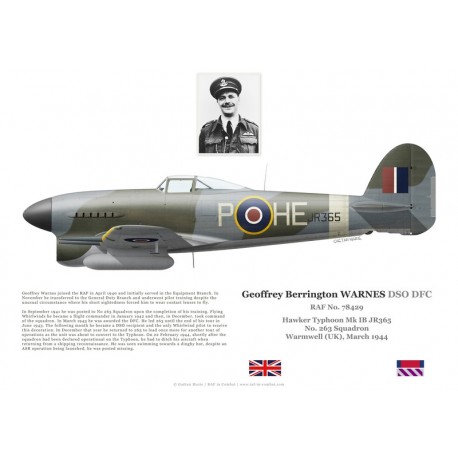 Geoffrey Warnes, Typhoon Mk IB, No 263 Squadron RAF, 1944 - Bravo Bravo ...