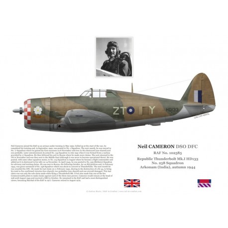 Neil Cameron, Thunderbolt Mk I HD133, No 258 Squadron RAF, India, 1944 ...