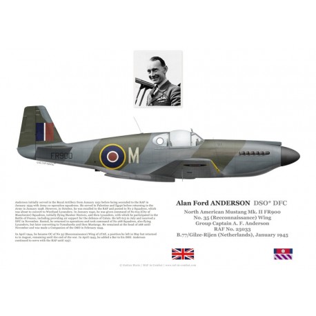 Alan Anderson, Mustang Mk II FR900, No 35 (Reconnaissance) Wing RAF ...