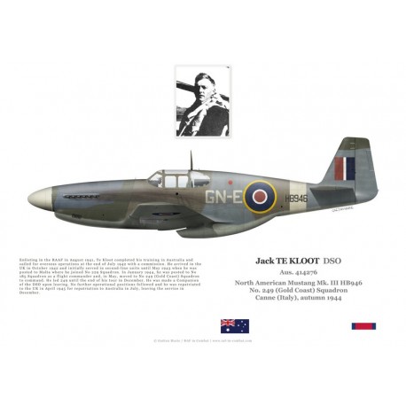 Jack Te Kloot DSO, Mustang Mk III HB946, No 249 Squadron RAF, 1944 ...