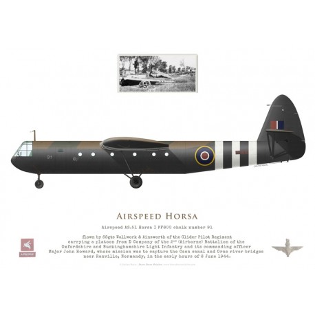 Horsa Mk I, Major Howard, Capture of the Pont Pegasus, Normandy, 6 juin ...