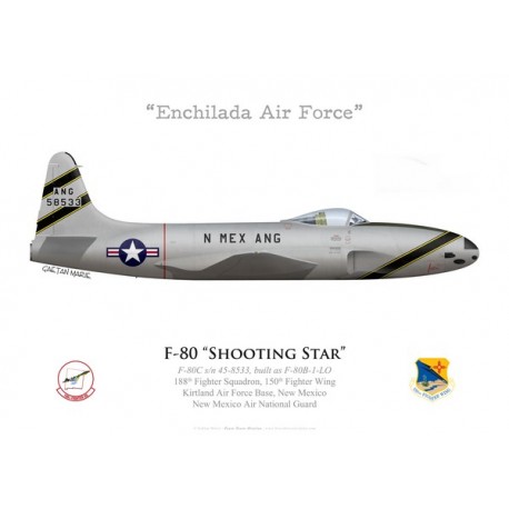 F-80C Shooting Star, 188th FS, 150th FW, Kirtland AFB, New Mexico ANG ...