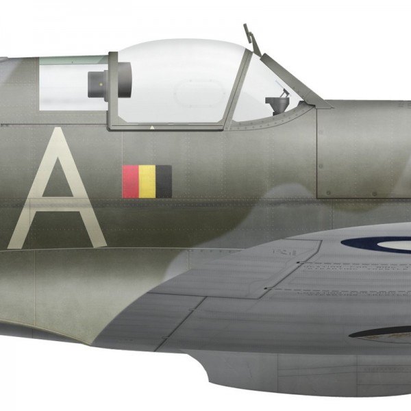 Spitfire Mk V P7297, S/L John Thompson, OC No 350 (Belgian) Squadron ...