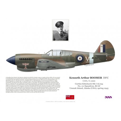 Kenneth Boomer DFC, Kittyhawk Mk IA AL194, No 111 Squadron RCAF, 1943 ...