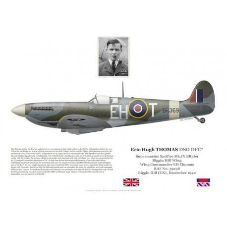 Eric Thomas DSO DFC, Spitfire Mk IX BR369, OC Biggin Hill Wing RAF ...