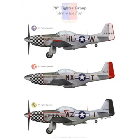 P-51D Mustangs of the 78th Fighter Group, US Army Air Forces - Bravo ...