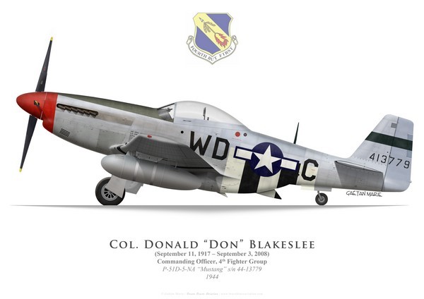 Donald "Don" Blakeslee and the Avi-8 P-51 Mustang Blakeslee Chronograph ...