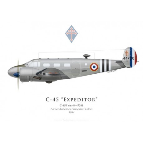 C-45F Expeditor, Free French Air Forces, 1944 - Bravo Bravo Aviation